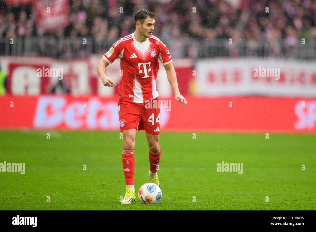 Josip Stanisic (Bayern) Munich, February 21, 2026, Football, Bundesliga ...