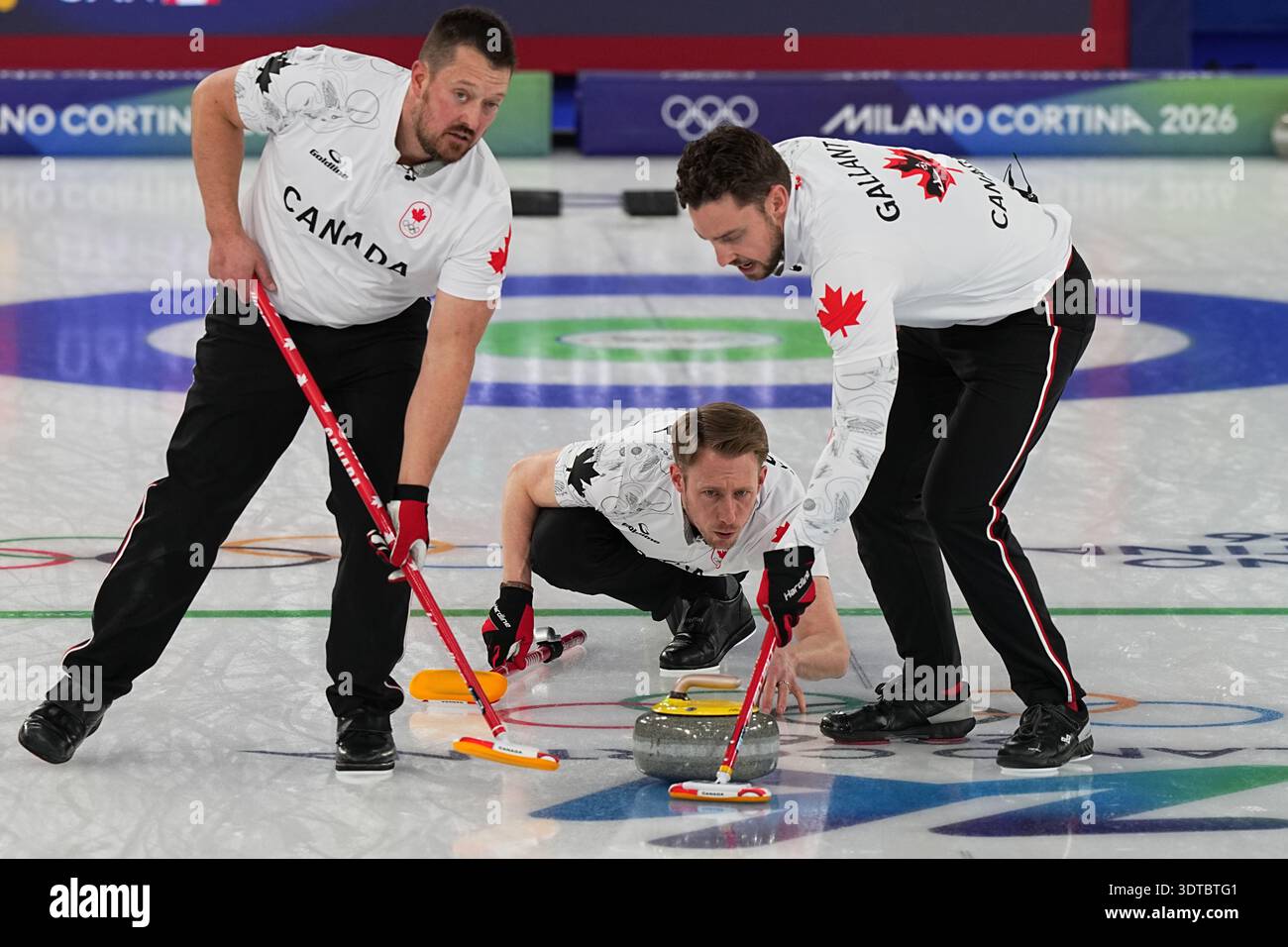 Canada's Marc Kennedy, center, Ben Hebert, left, and Brett Gallant ...