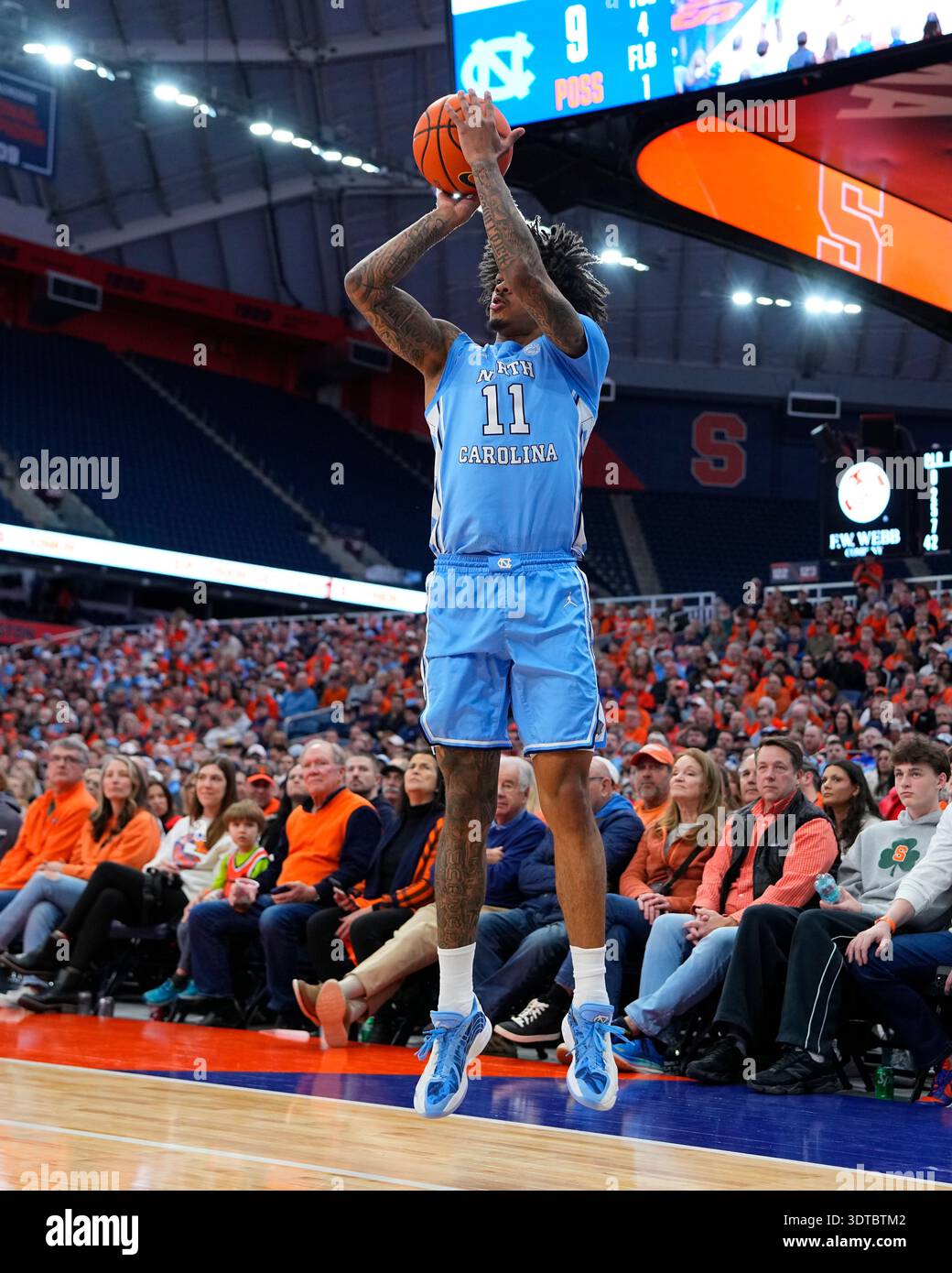 SYRACUSE, NY - FEBRUARY 21: North Carolina Tar Heels Guard Jonathan ...
