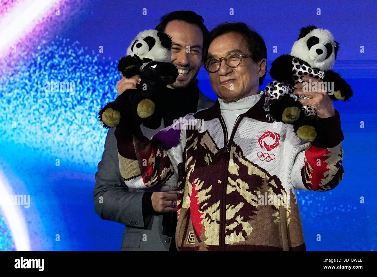 Jackie Chan attends the the figure skating exhibition at the 2026 ...