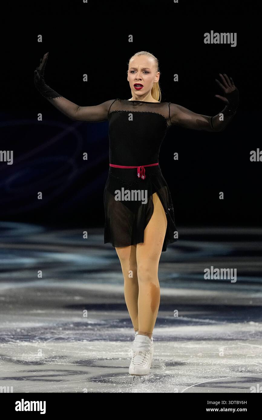 Niina Petrokina of Estonia performs during the figure skating ...