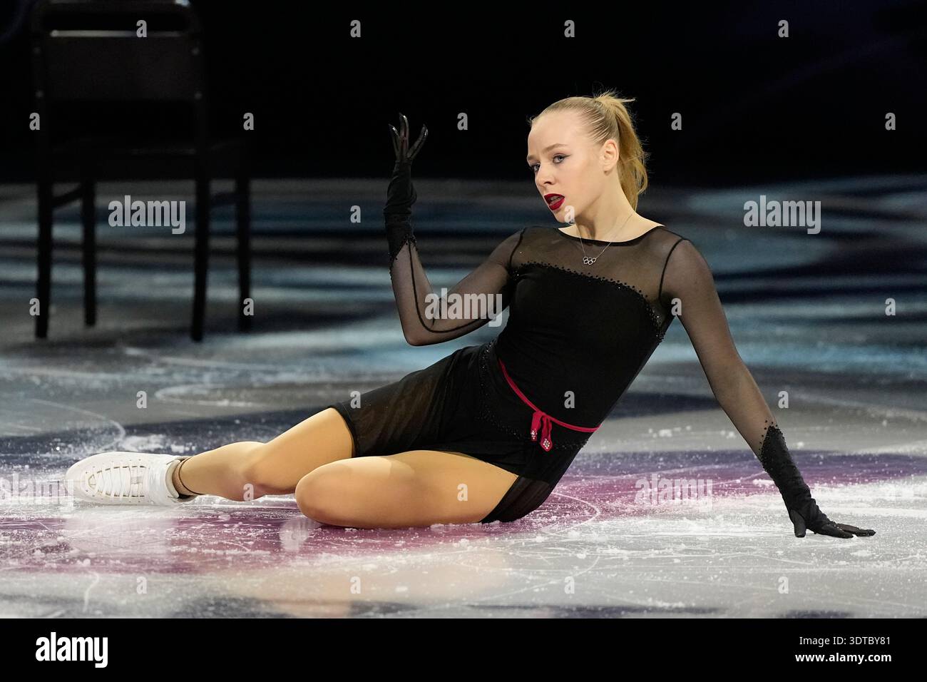 Niina Petrokina of Estonia performs during the figure skating ...