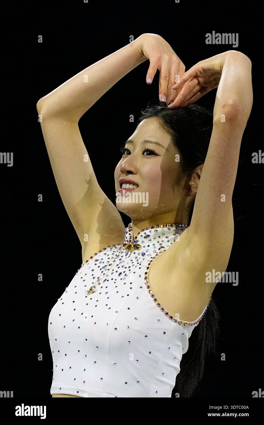Lee Haein of Korea performs during the figure skating exhibition at the ...