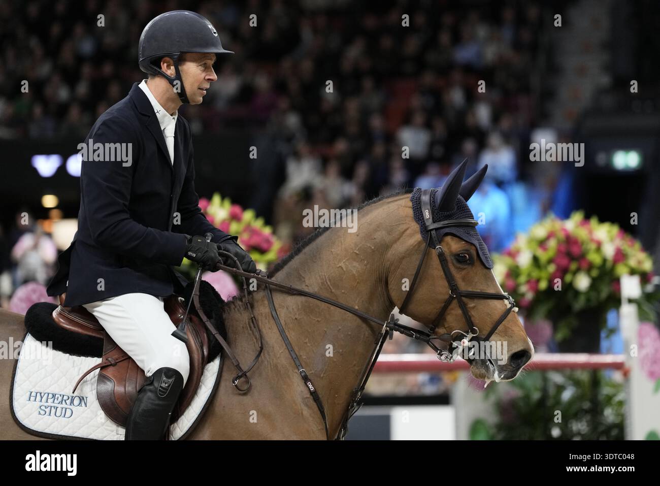 GOTHENBURG, SWEDEN 20260221Lars Bak Andersen, Denmark, on the horse ...