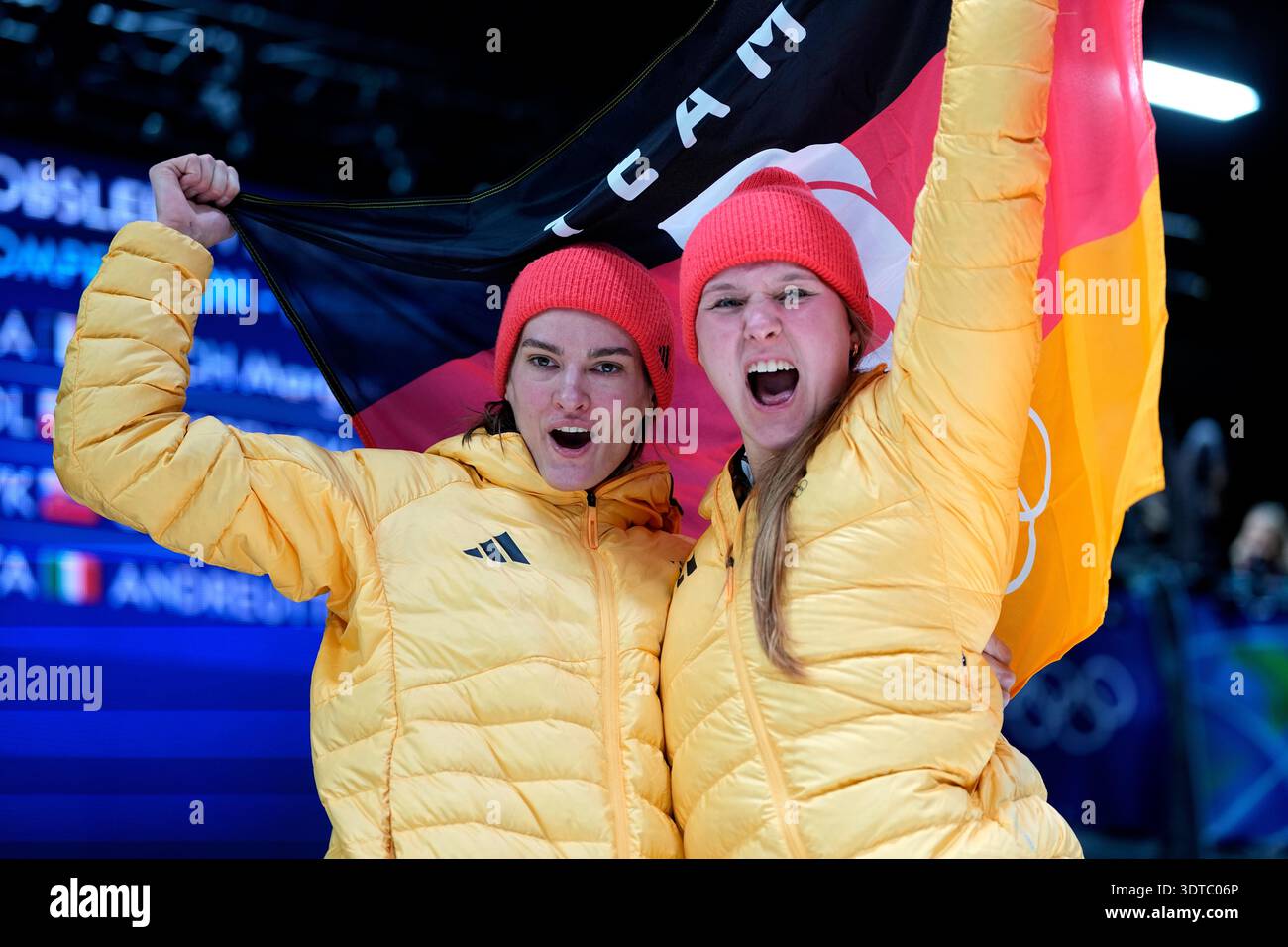 Germany's Lisa Buckwitz and Neele Schuten celebrate at the finish ...
