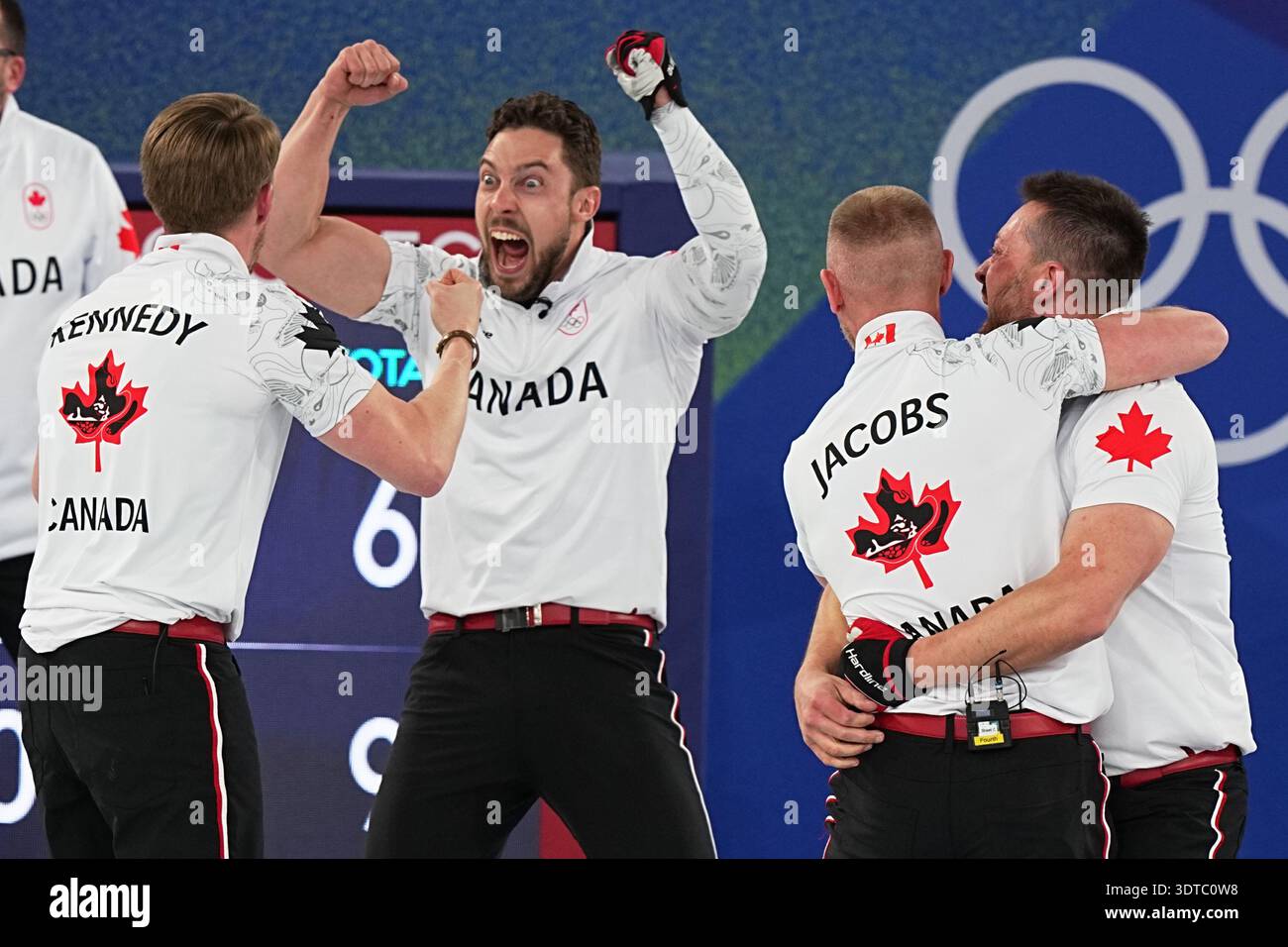 Canada's Brett Gallant, Brad Jacobs, Marc Kennedy and Ben Hebert ...