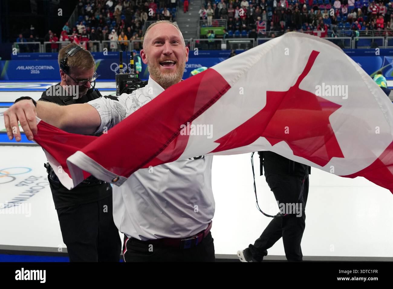 Canada's Brad Jacobs celebrates defeating Britain in a men's curling ...