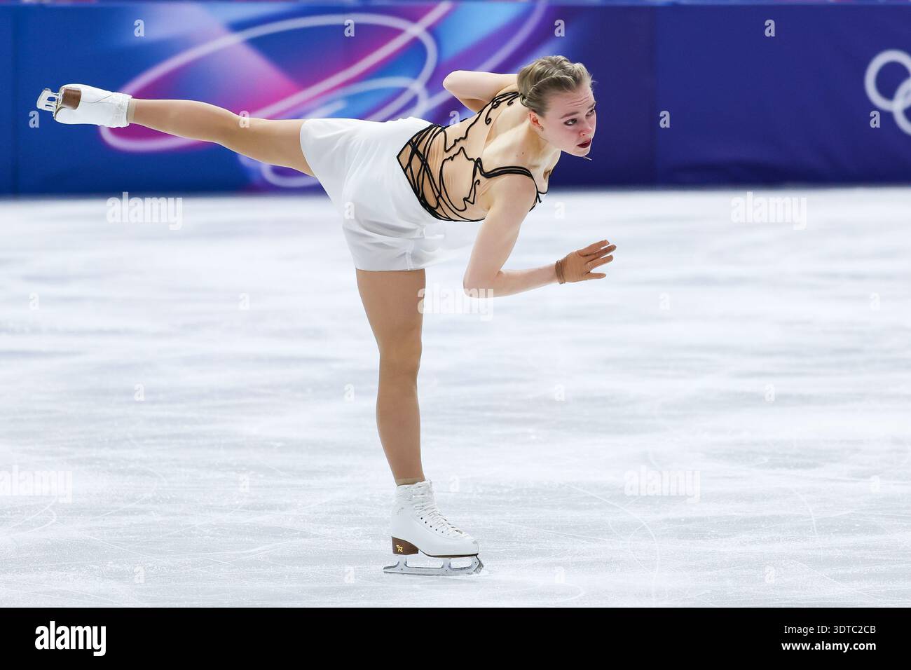 Anastasiia Gubanova of Georgia competes during the Figure Skating Women ...