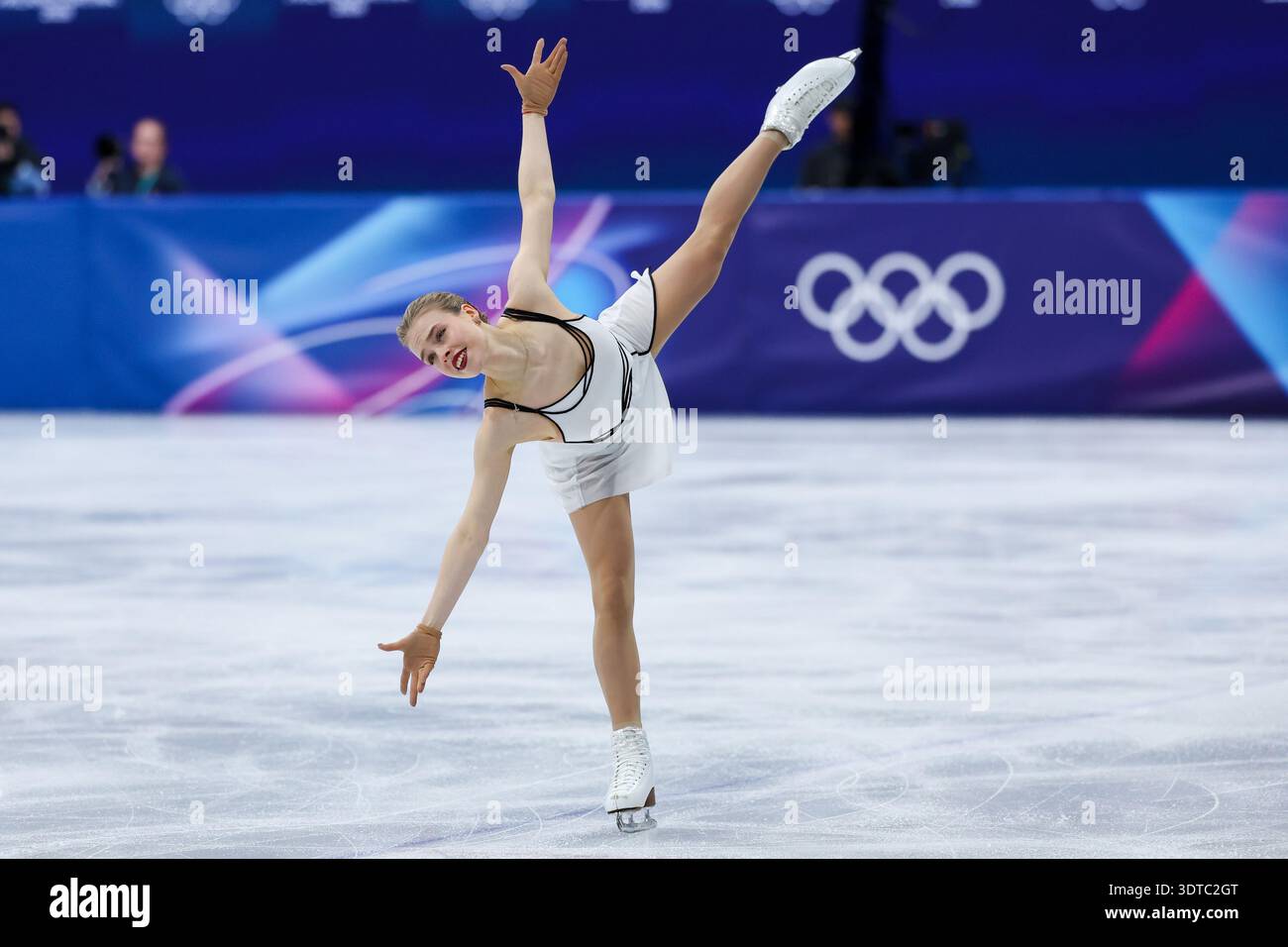 Anastasiia Gubanova of Georgia competes during the Figure Skating Women ...