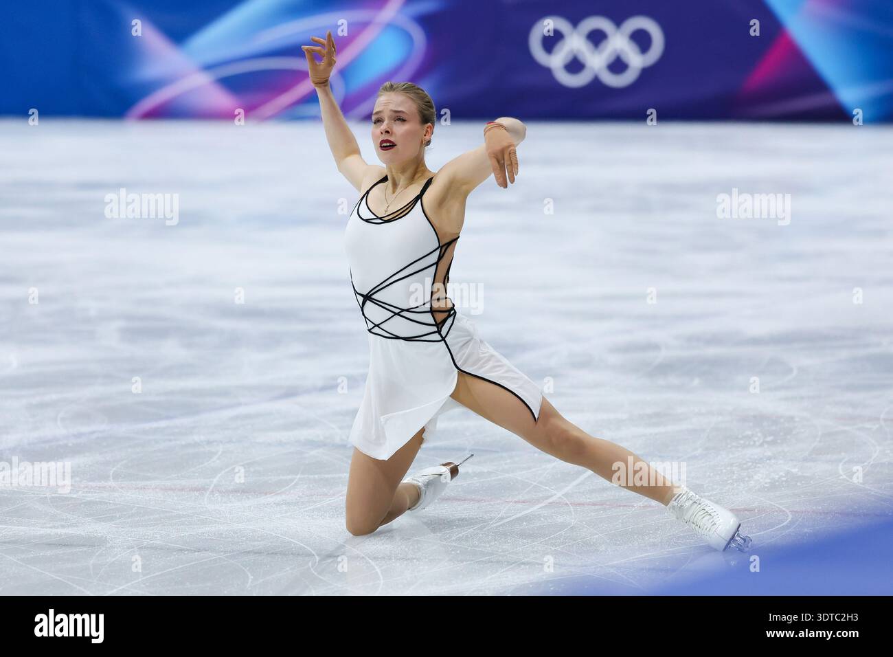Anastasiia Gubanova of Georgia competes during the Figure Skating Women ...