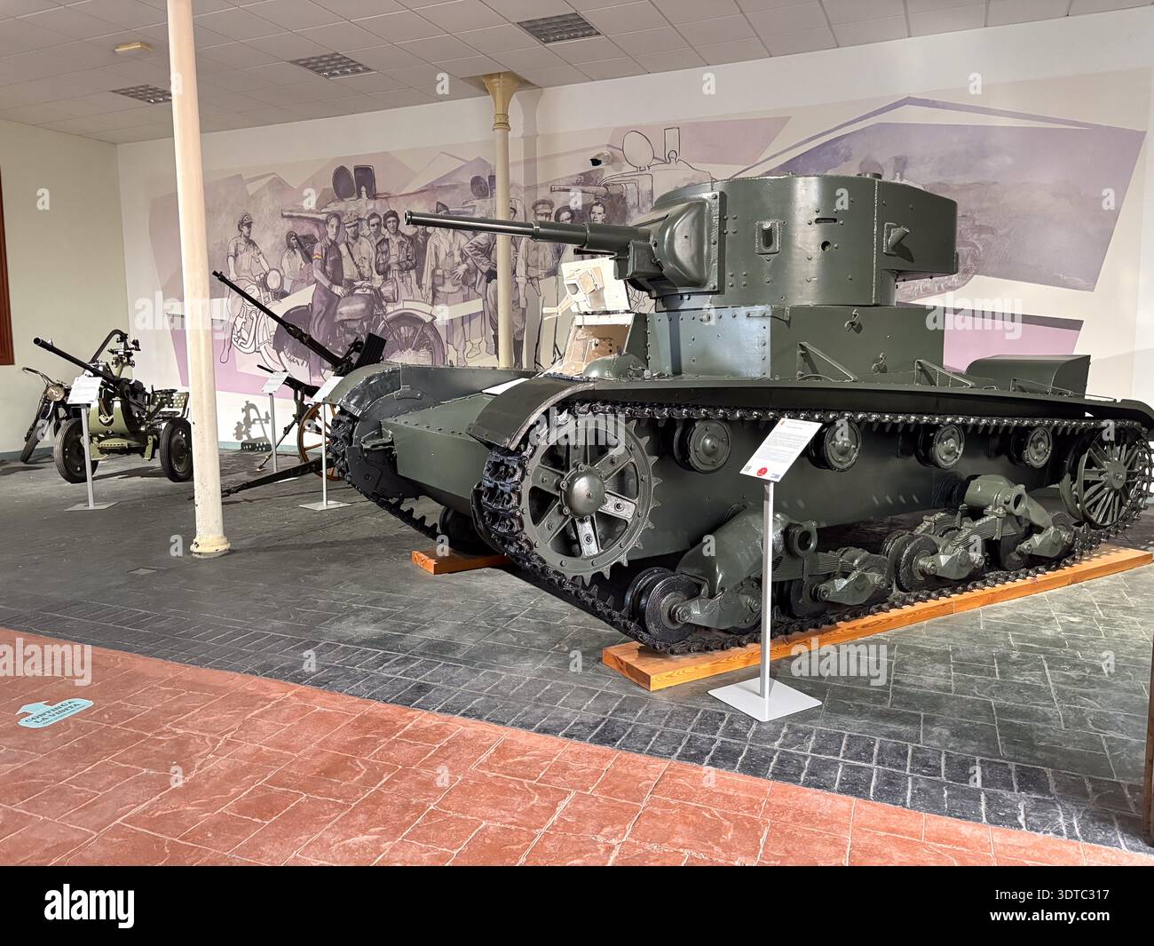 Light tank, possibly Soviet T-26 model, displayed at the Museo ...