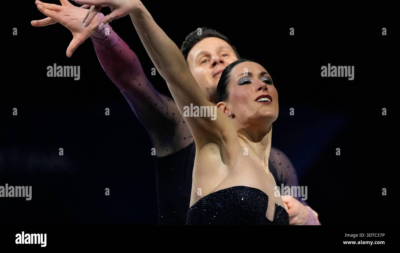 Charlene Guignard and Marco Fabbri of Italy perform during the figure ...