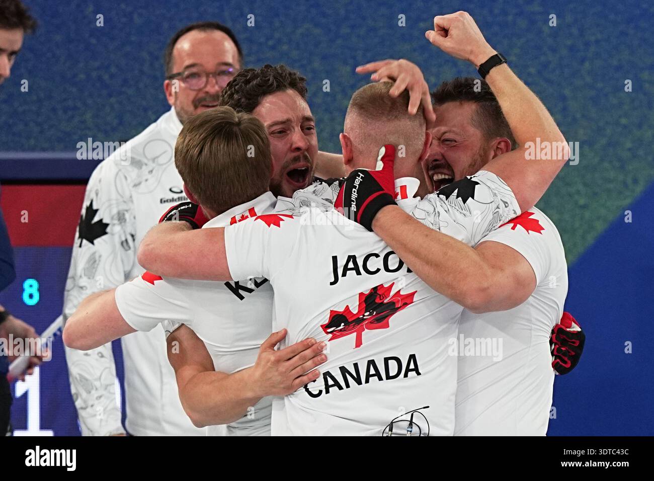 Canada's Brett Gallant, Brad Jacobs, Marc Kennedy and Ben Hebert ...