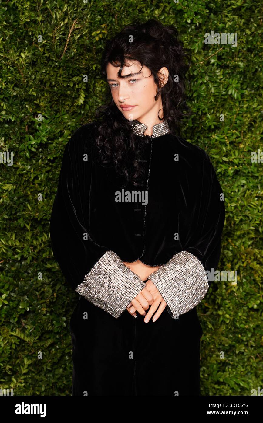 Odessa A'zion arriving for the Charles Finch and Chanel pre-Bafta party ...