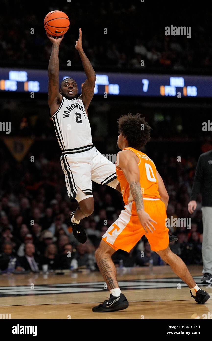 Vanderbilt guard Duke Miles (2) shoots a three point basket over ...