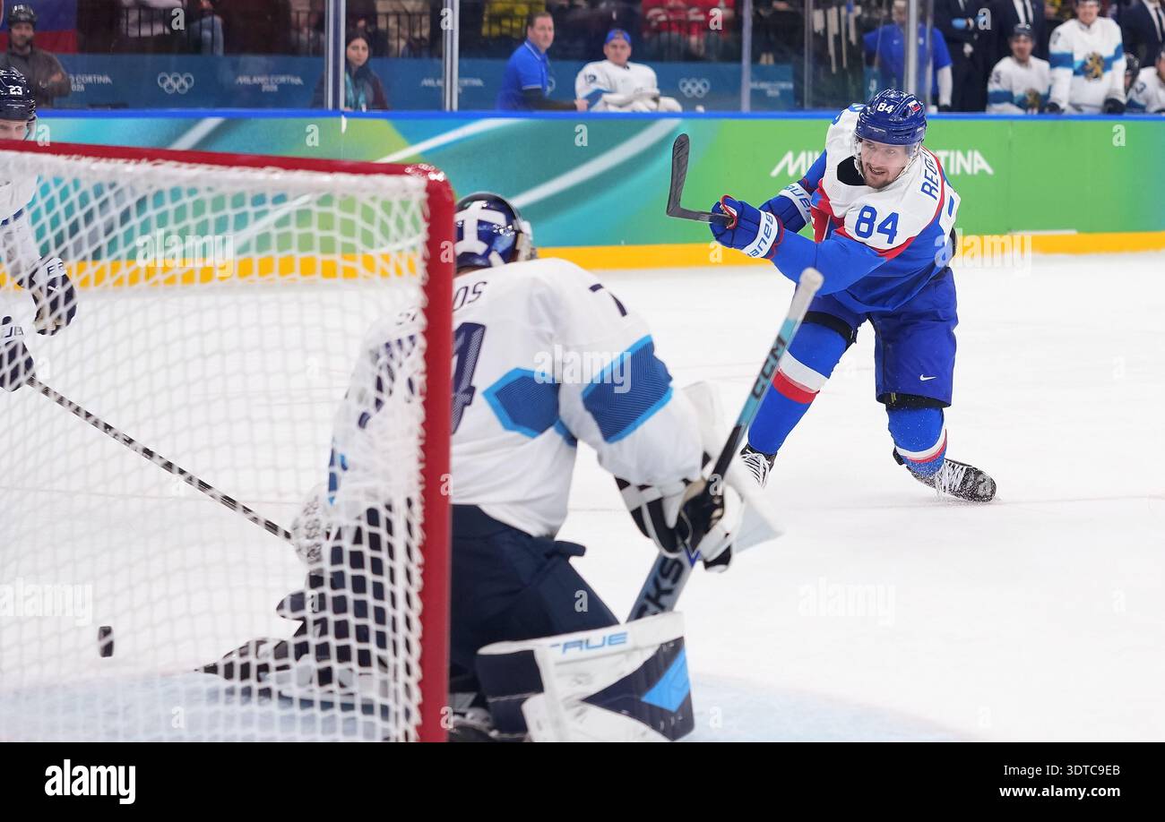 (260221) -- MILAN, Feb. 21, 2026 (Xinhua) -- Pavol Regenda of Slovakia ...