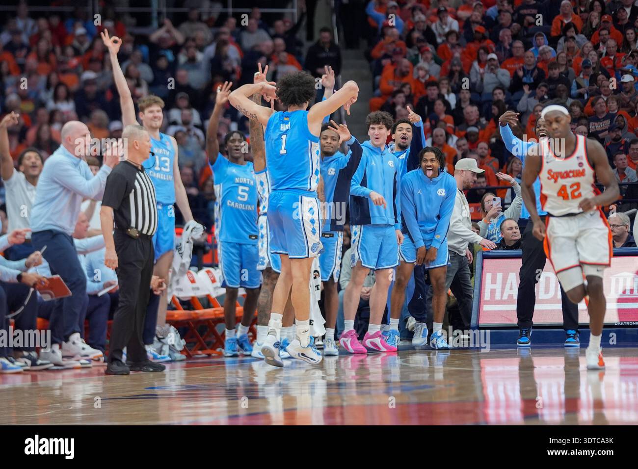 SYRACUSE, NY - FEBRUARY 21: North Carolina Tar Heels Forward Zayden ...