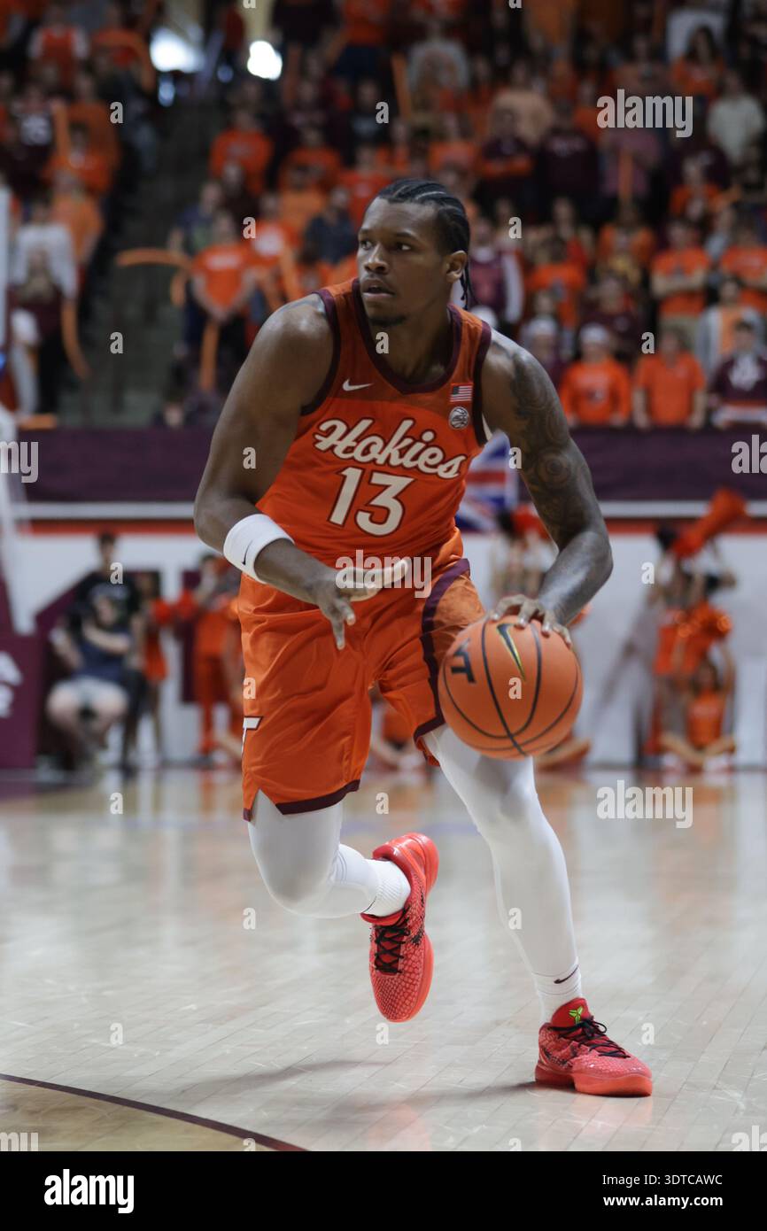 Virginia Tech Hokies forward Amani Hansberry (13) dribbles the ball at ...