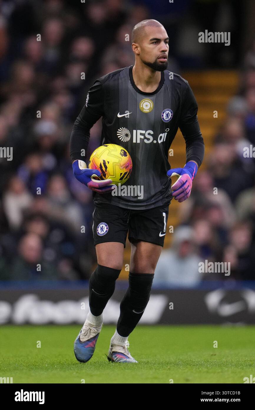 Chelsea goalkeeper Robert Sanchez during the Premier League match ...