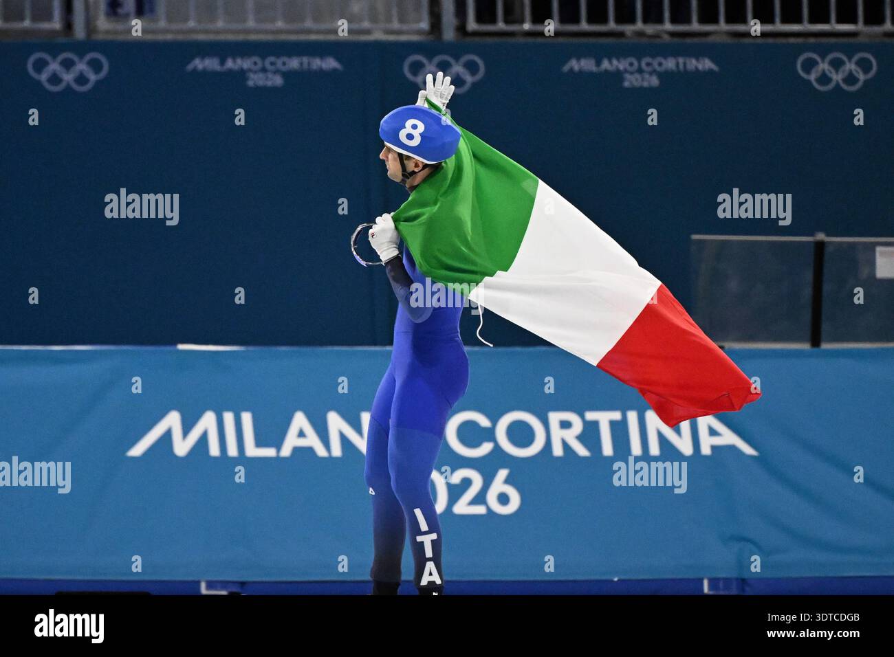 Andrea Giovannini (ITA), third place, bronze medal, Speed Skating Men ...