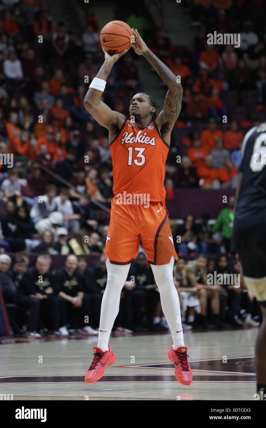 Virginia Tech Hokies forward Amani Hansberry (13) shoots the ball at ...