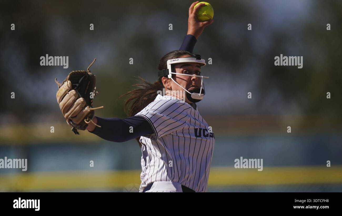UC San Diego starting pitcher/relief pitcher Zoe Rutherford (24) during ...