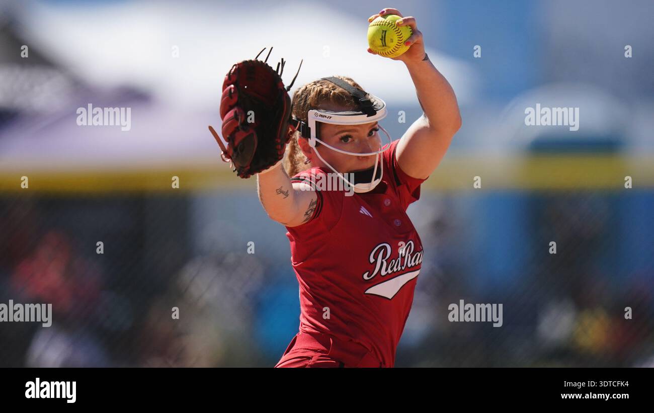 Texas Tech starting pitcher Kaitlyn Terry (55) during an NCAA softball ...