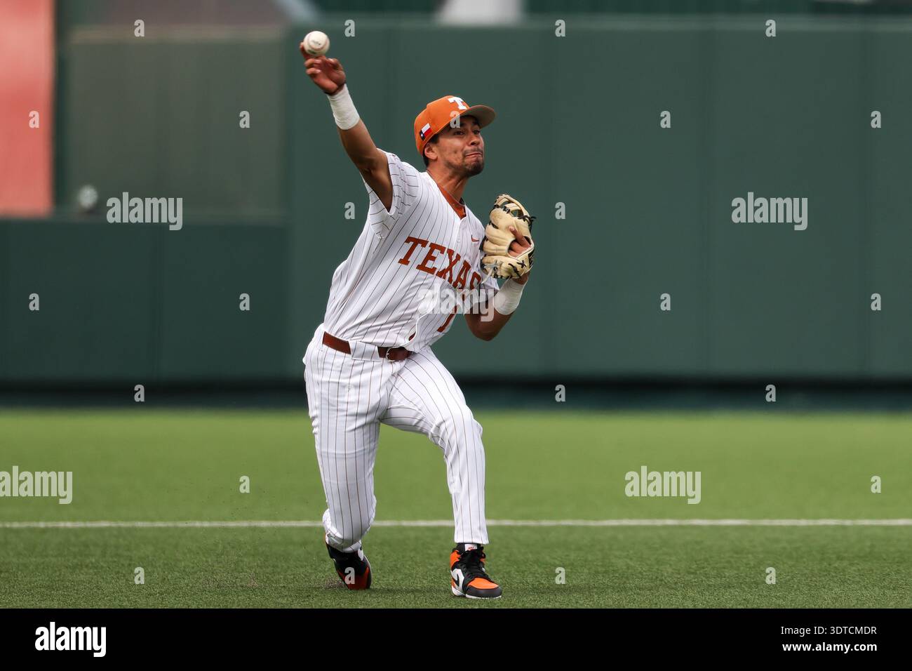 AUSTIN, TX - FEBRUARY 21: Infielder Temo Becerra #1 of the Texas ...