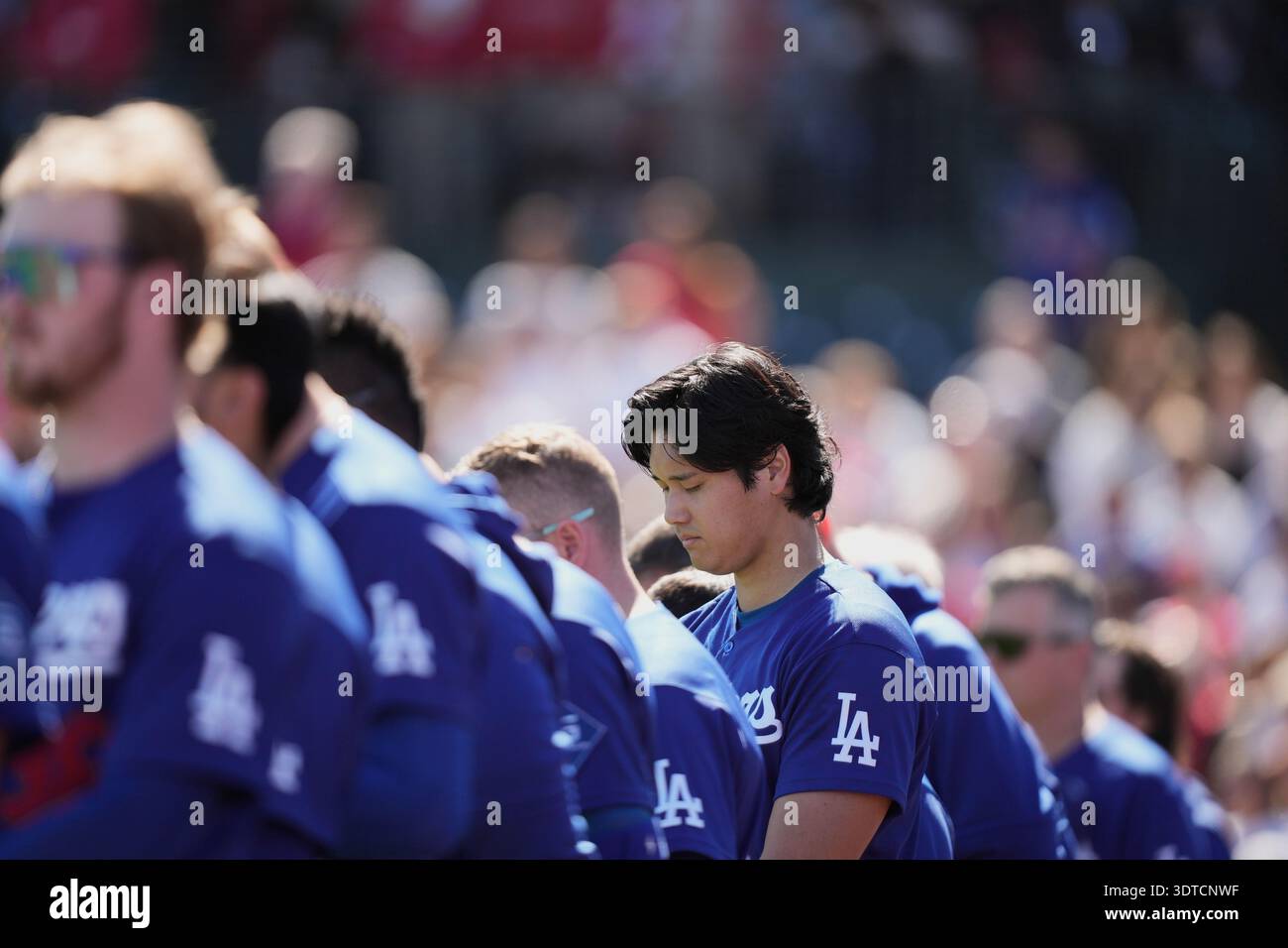 Los Angeles Dodgers two-way player Shohei Ohtani (17) shows a moment of ...
