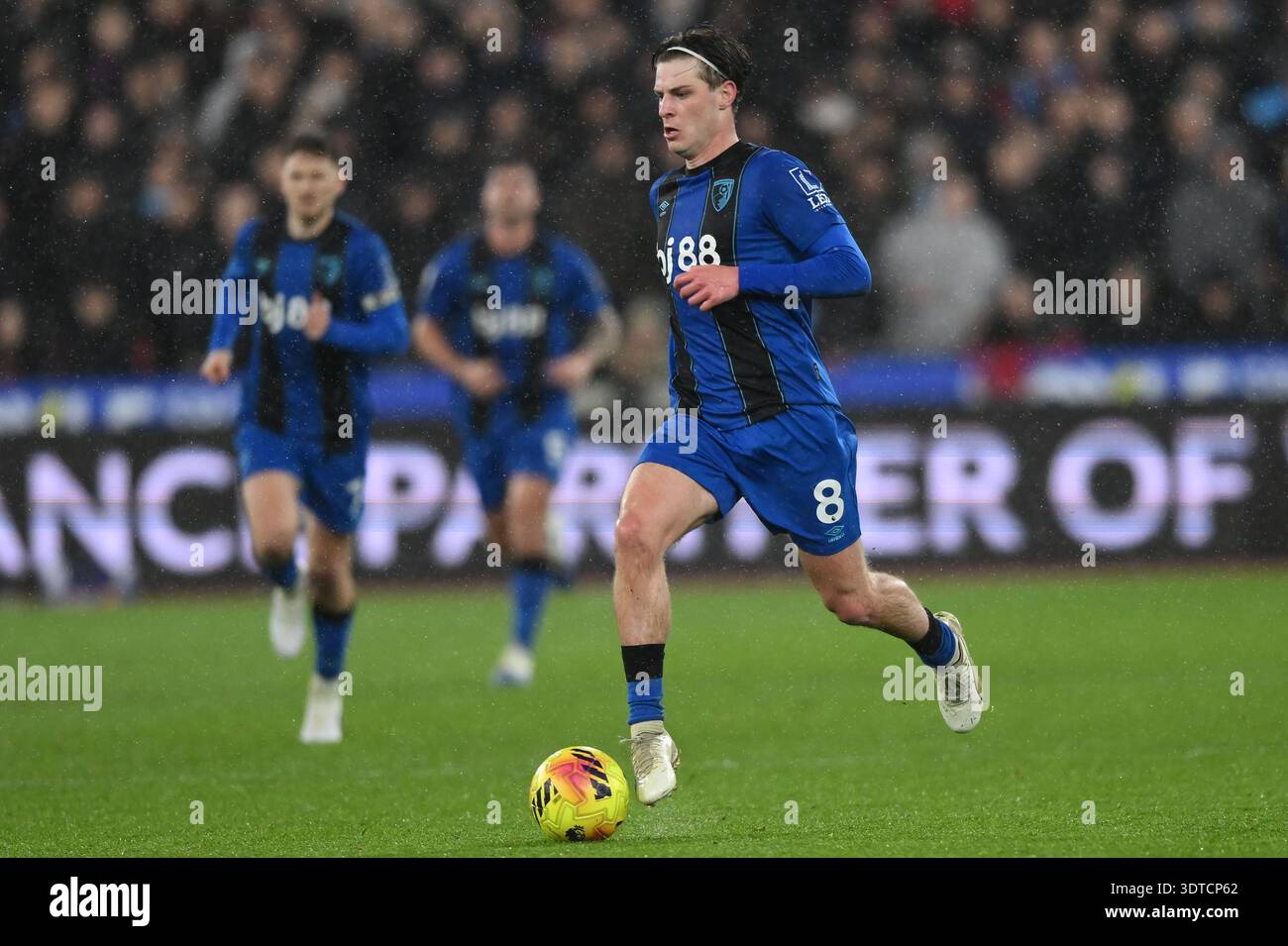 Alex Scott of AFC Bournemouth goes forward with the ball during the ...
