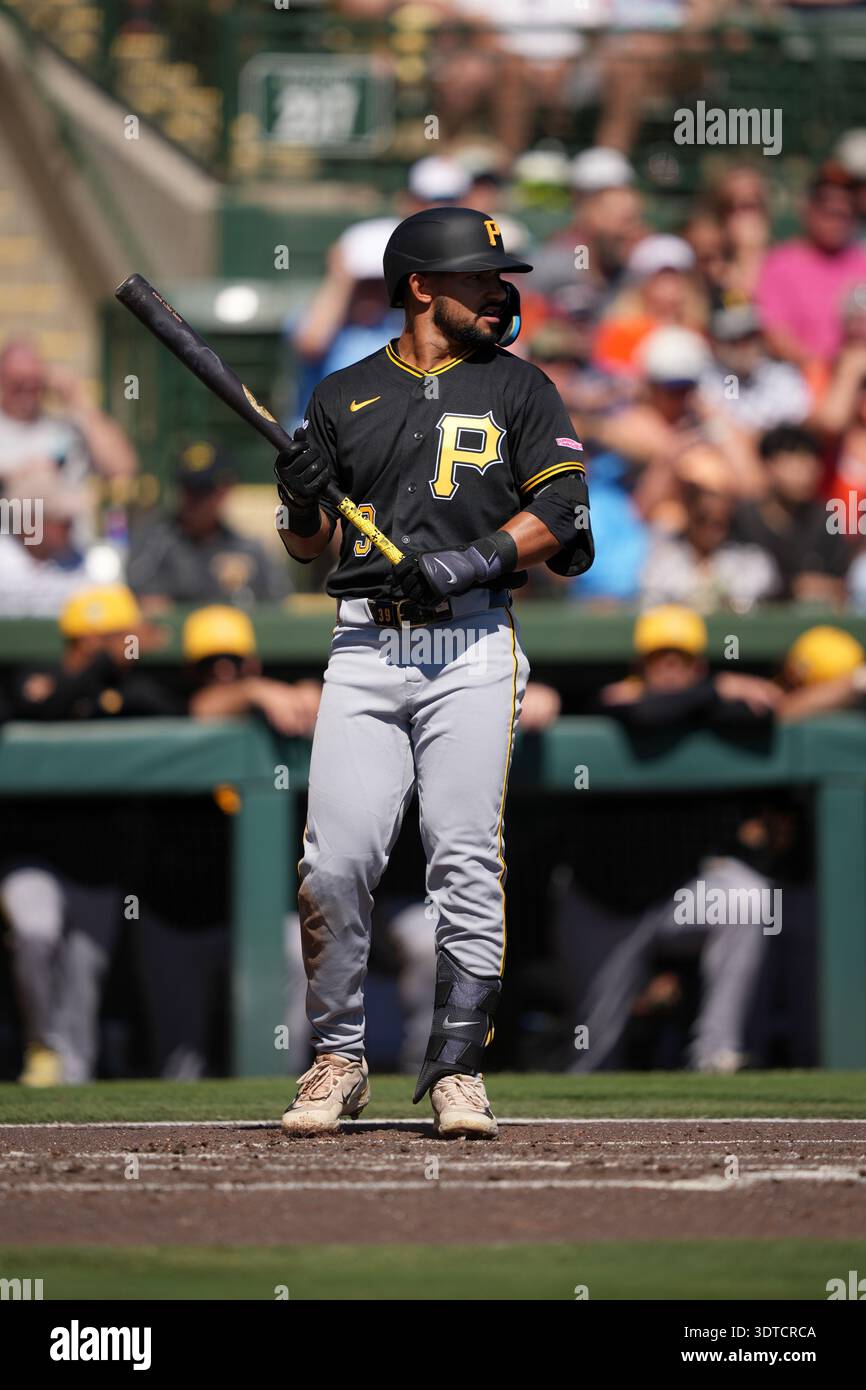 Pittsburgh Pirates' Nick Gonzales plays during a spring training ...