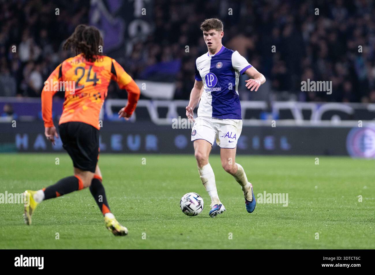 Charlie Cresswell of Toulouse during the French championship Ligue 1 ...