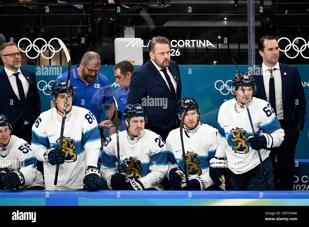 LKS 20260221 Finnish head coach Antti Pennanen (middle) during the men ...