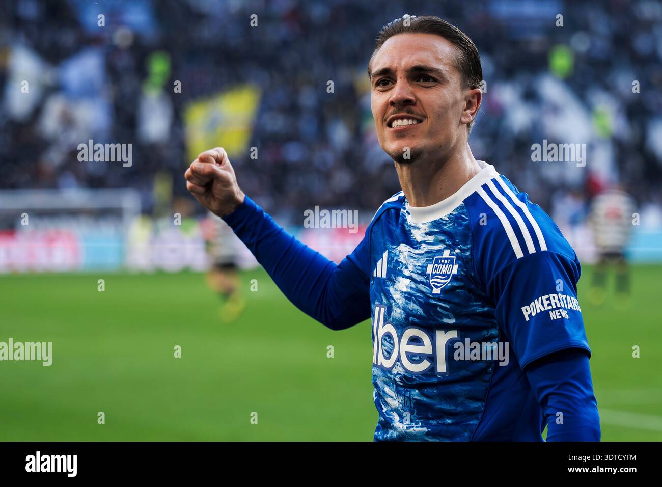 Maxence Caqueret of Como 1907 celebrates after scoring a goal during ...