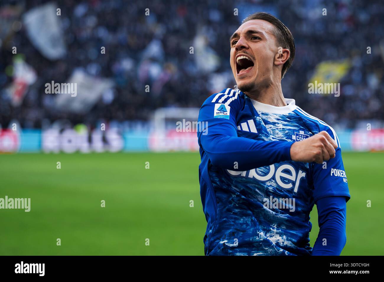 Maxence Caqueret of Como 1907 celebrates after scoring a goal during ...