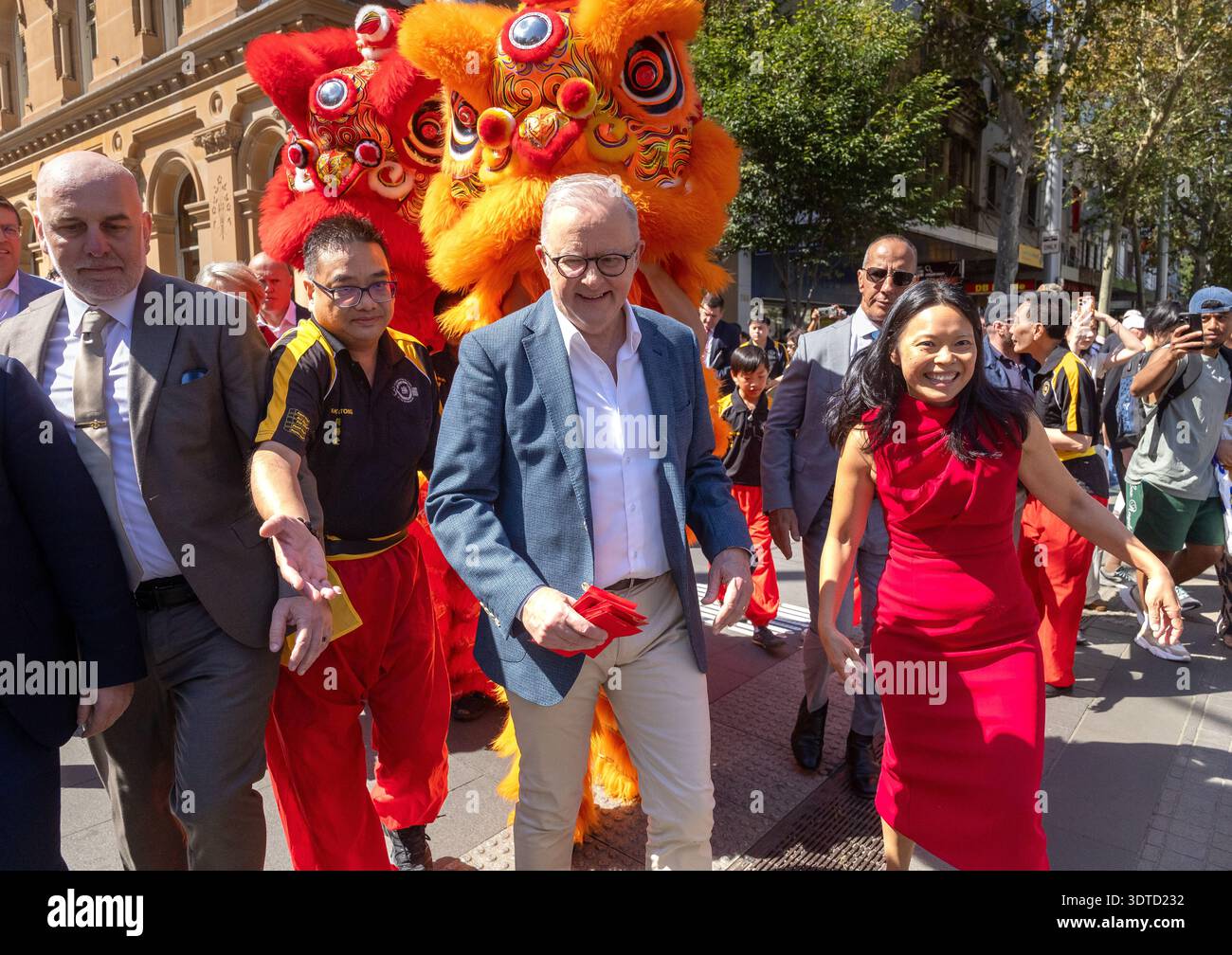 Prime Minister Anthony Albanese and the Member for Reid, Sally Sitou ...
