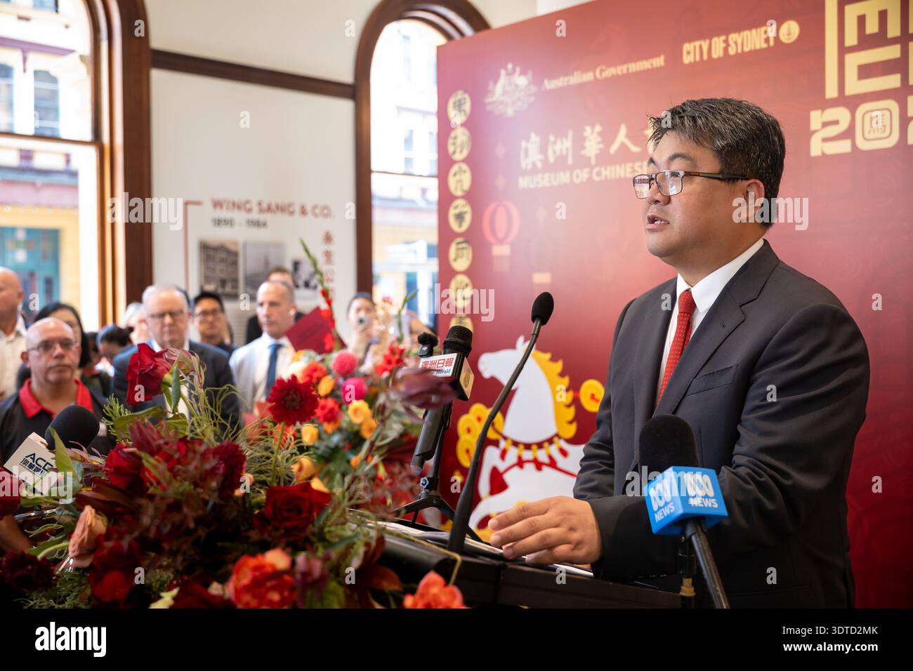 CEO Peter Cai speaks at the official opening of the Museum of Chinese ...