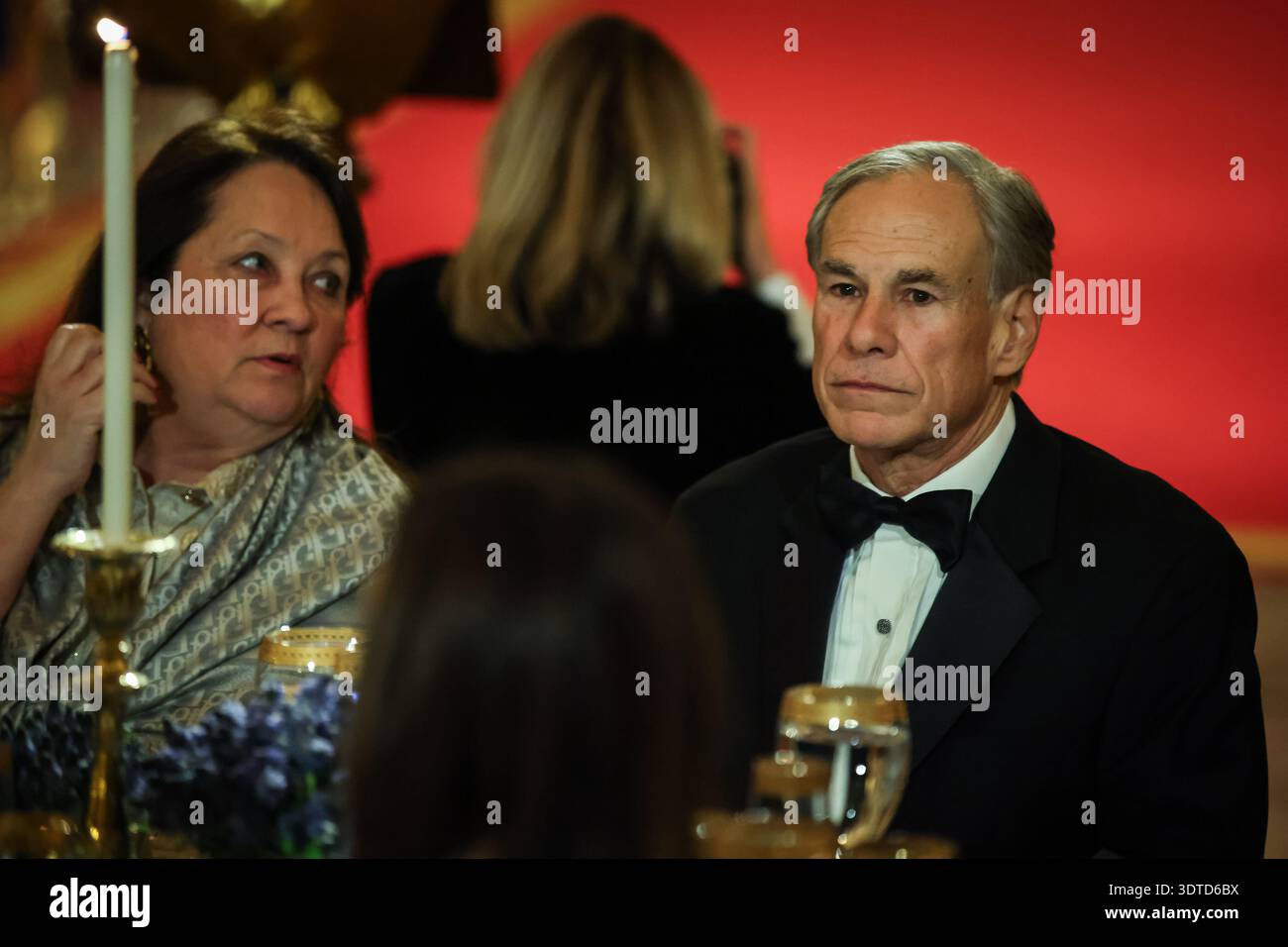 Governor Greg Abbott (Republican of Texas) (right) and his wife Cecilia ...