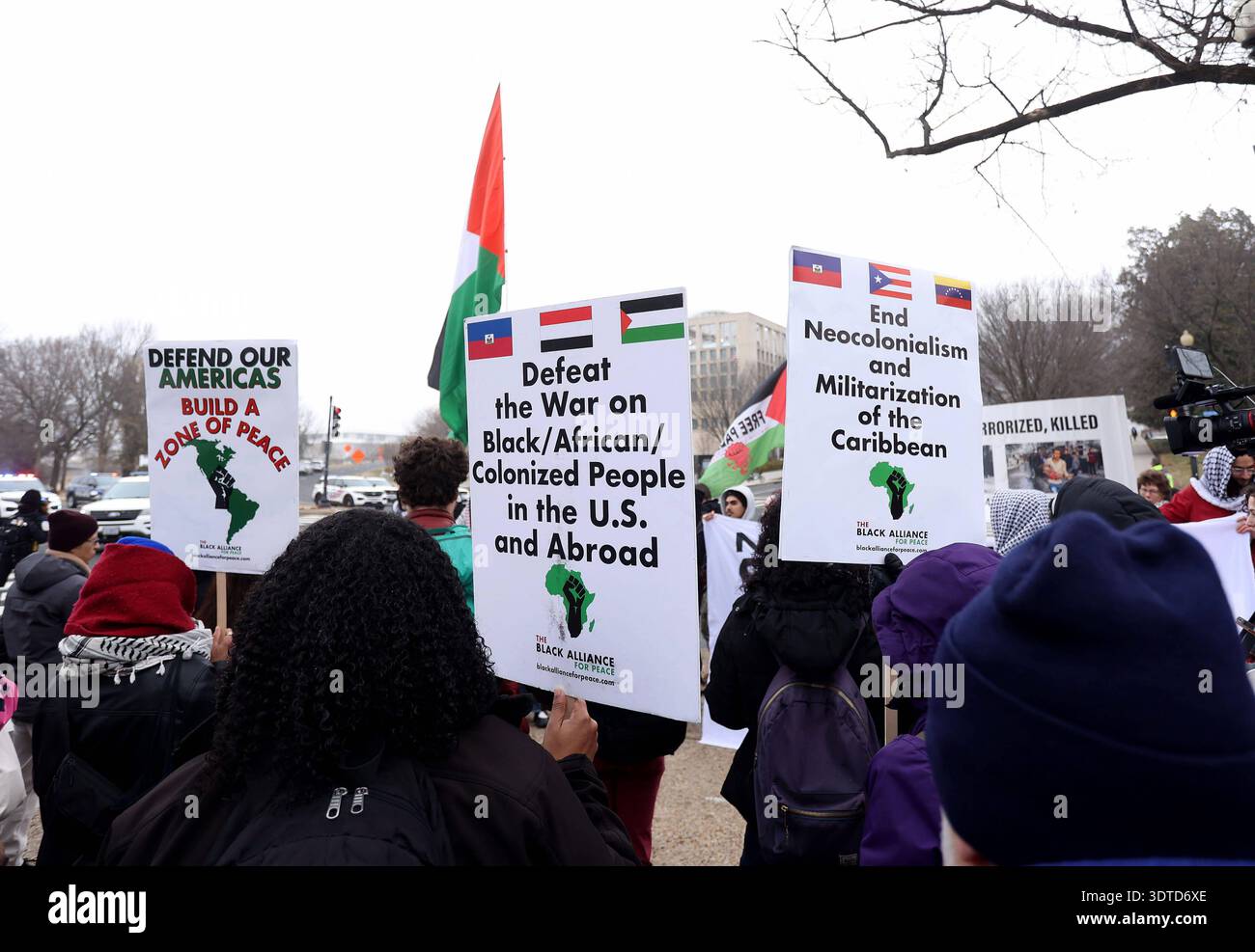 Protest against the Board of Peace in Washington, District of Columbia ...