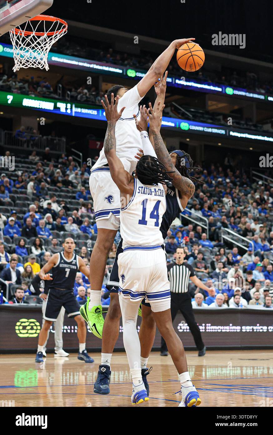 February 21, 2026; Newark, New Jersey; Seton Hall forward Najai Hines ...