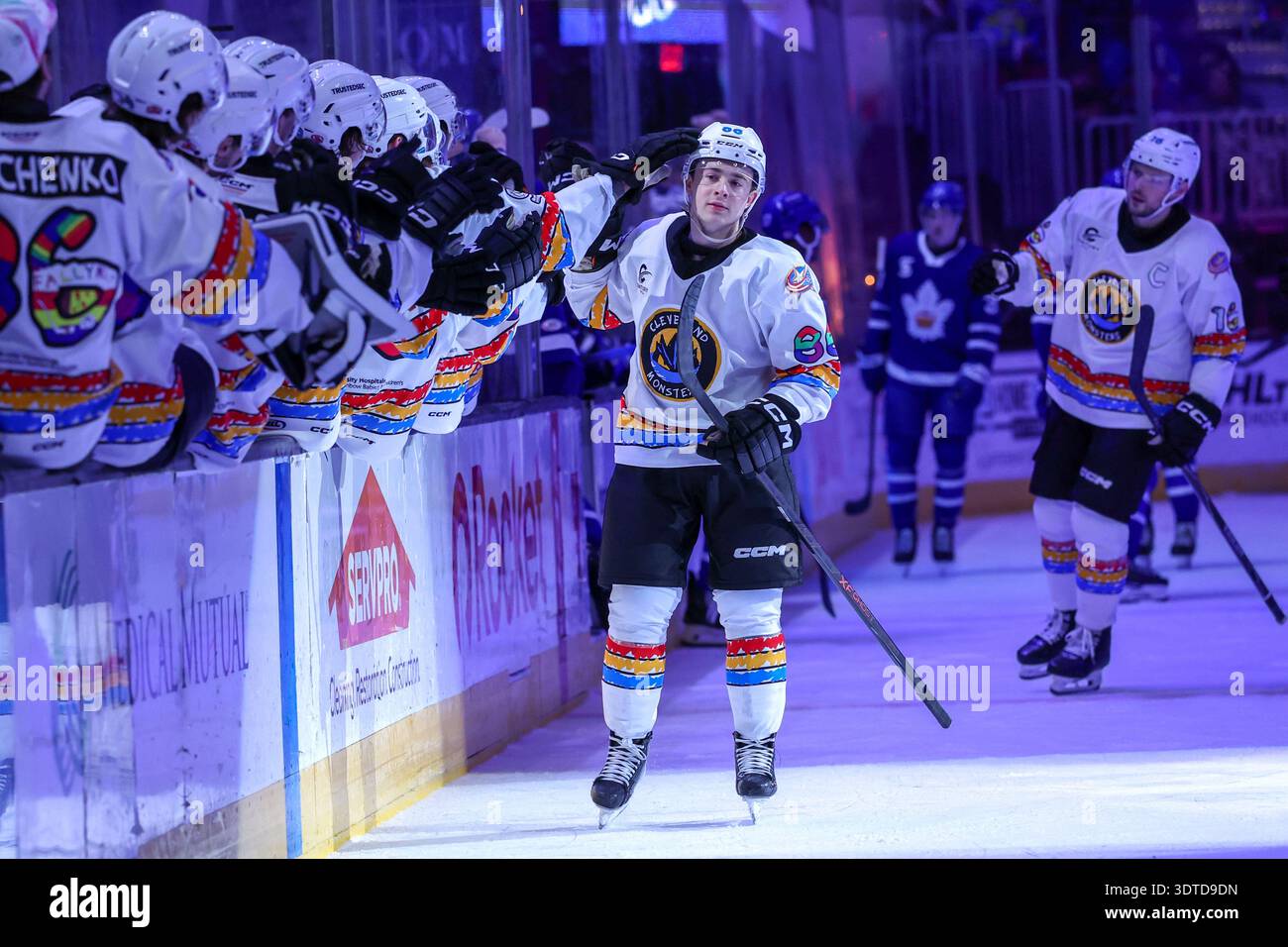CLEVELAND, OH - FEBRUARY 21: Cleveland Monsters right wing Jordan ...