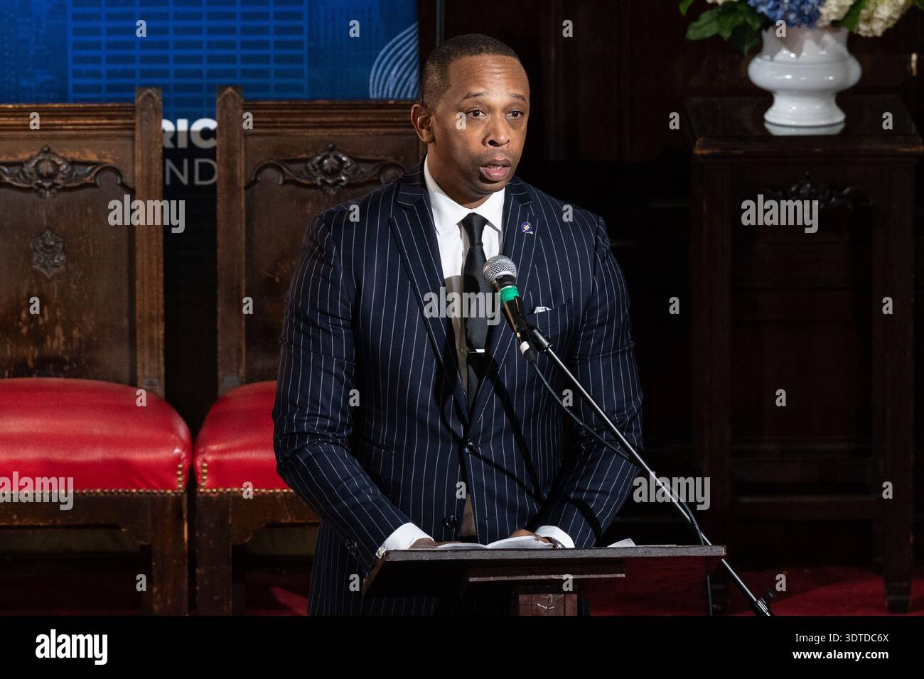 Secretary of NY State, Walter Mosley speaks during 'Keep Hope Alive ...