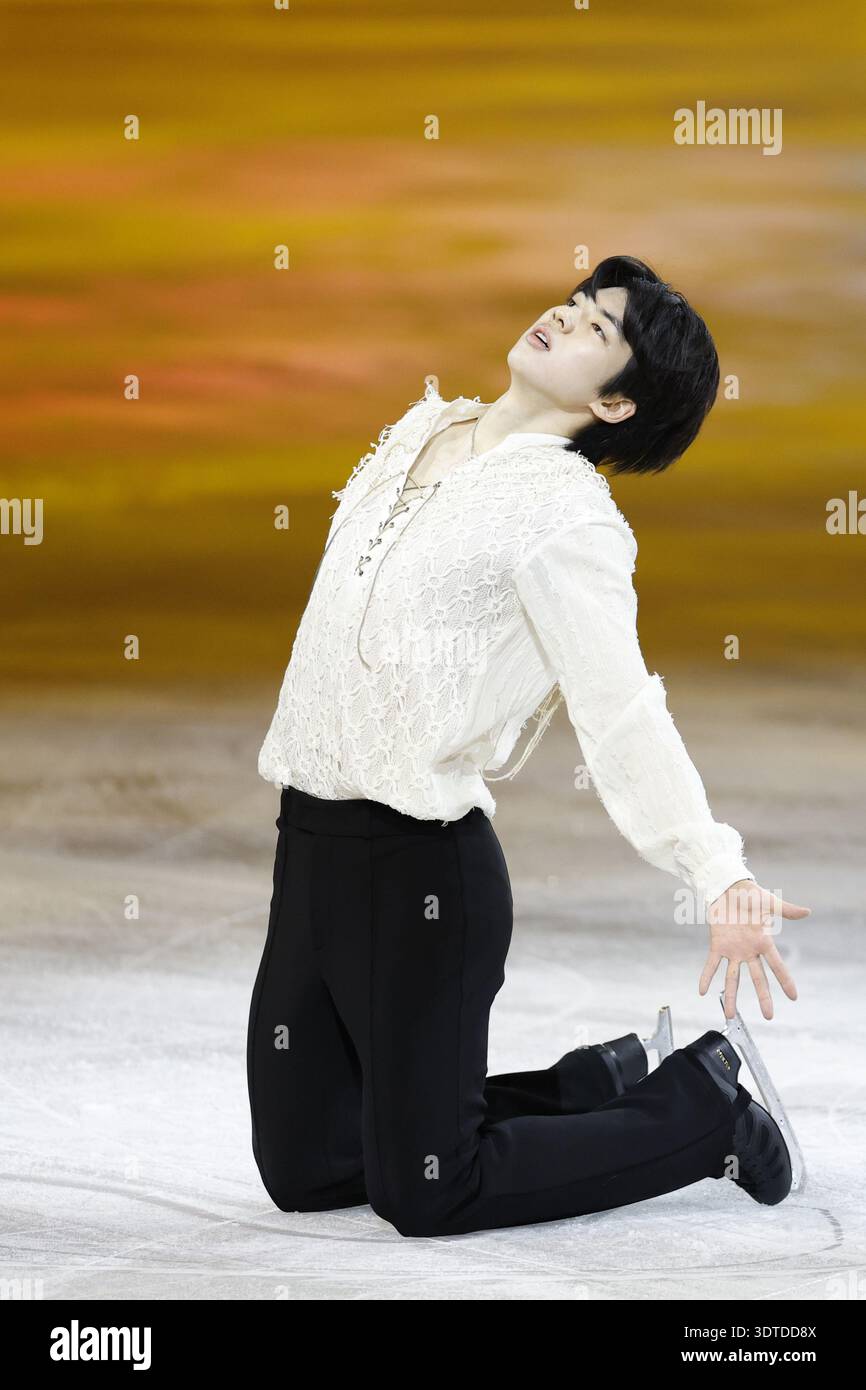 Cha Jun Hwan of South Korea performs in the figure skating exhibition ...