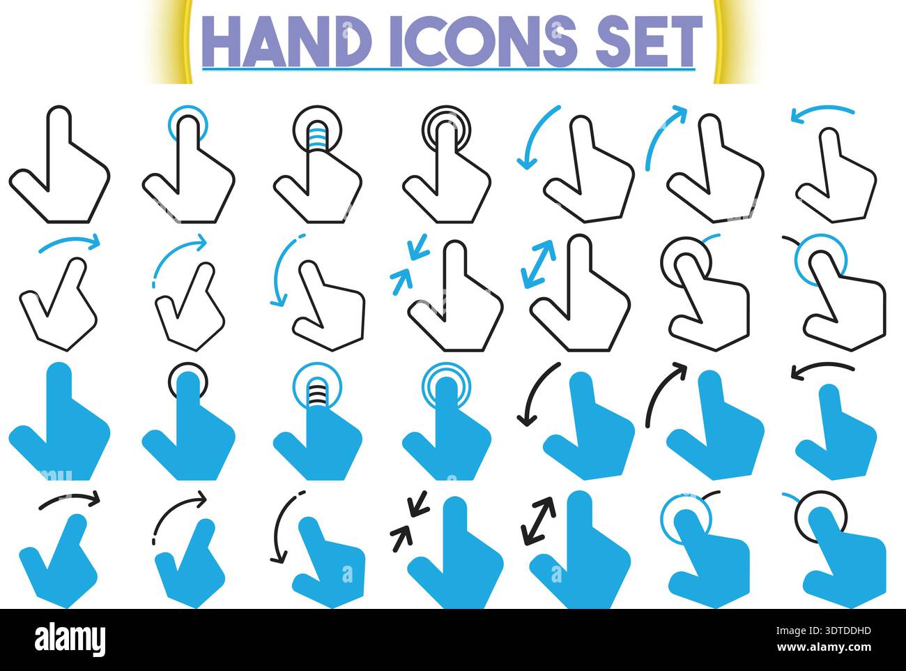 Gesture symbols for ui hi-res stock photography and images - Alamy