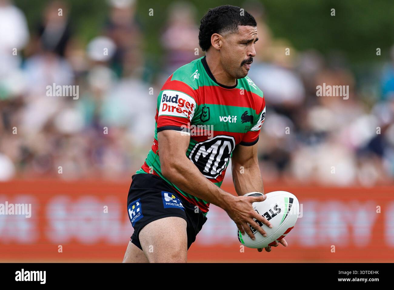 Cody Walker of the Rabbitohs passes during the NRL Pre Season Challenge ...