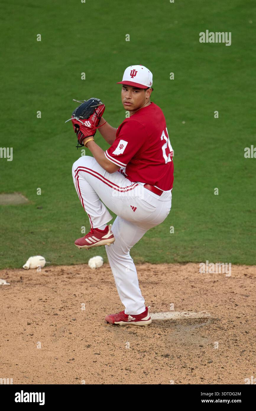 Indiana Hoosiers pitcher Reagan Rivera (24) delivers a pitch during an ...