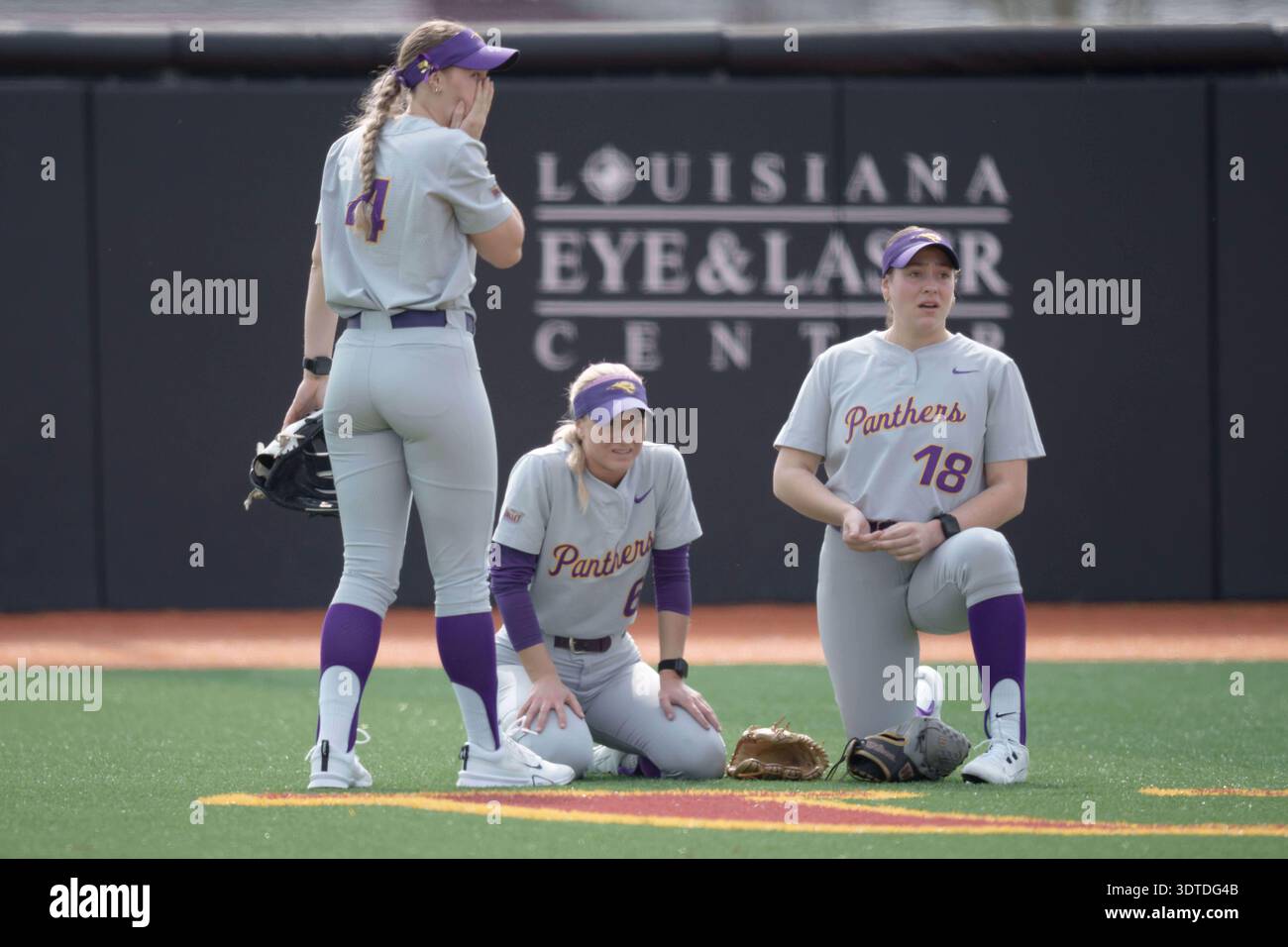 Northern Iowa outfielder Peyton Johnson (4), outfielder Paige Peterson ...