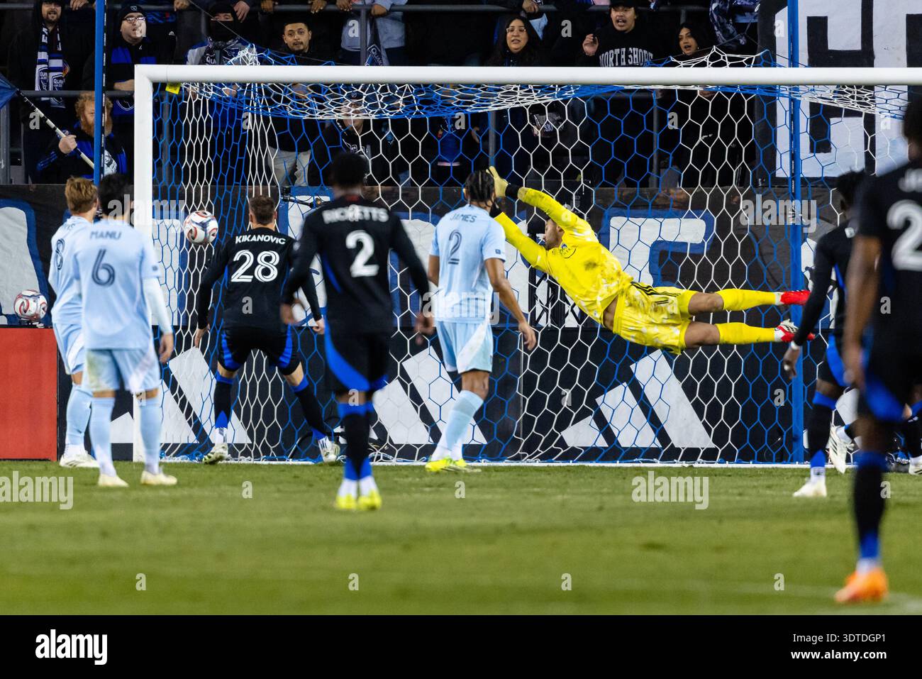SAN JOSE, CA - FEBRUARY 21: John Pulskamp #1 of Sporting Kansas City ...
