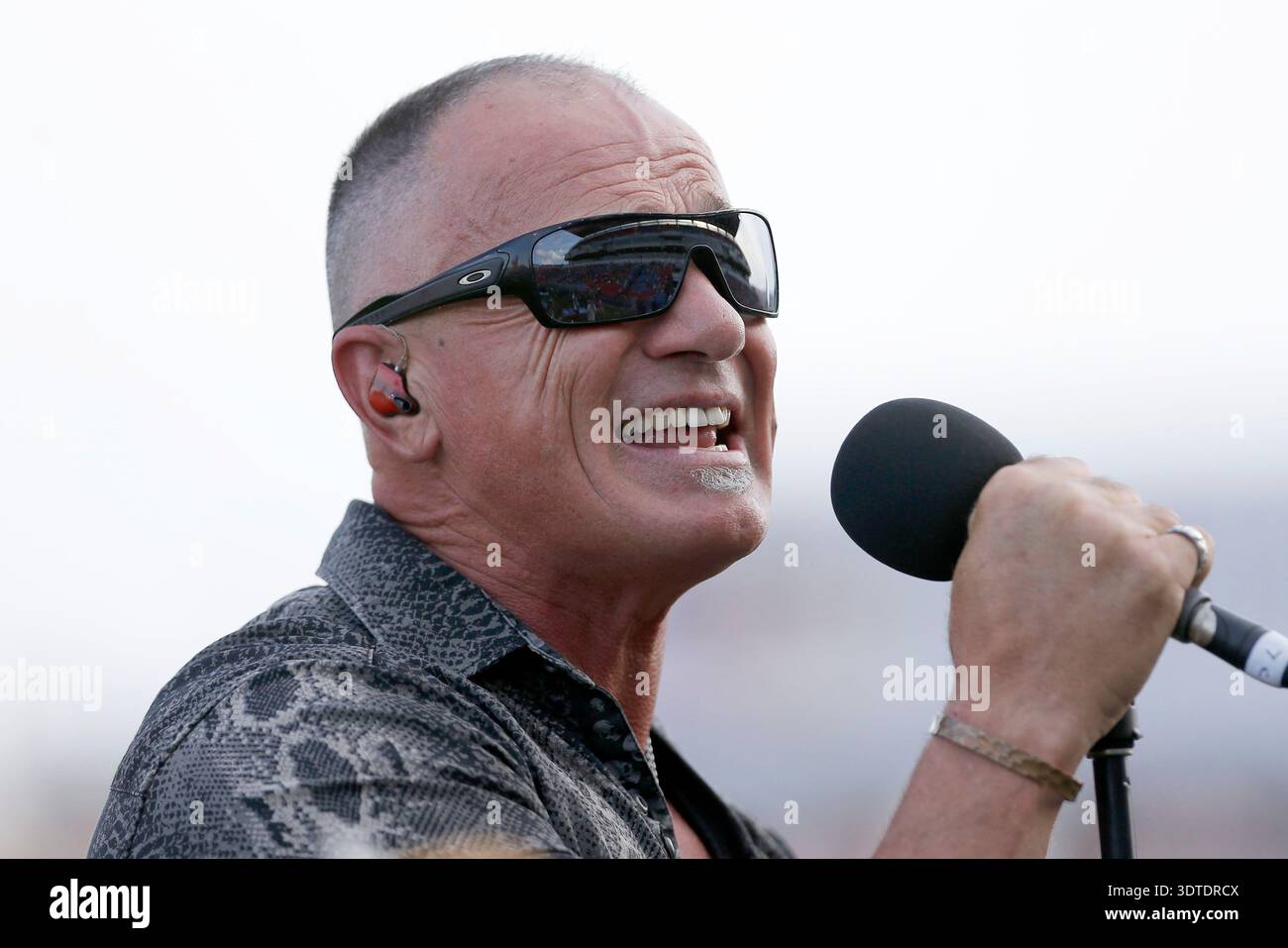 Shannon Noll performs before the A-League Men Round 18 match between ...
