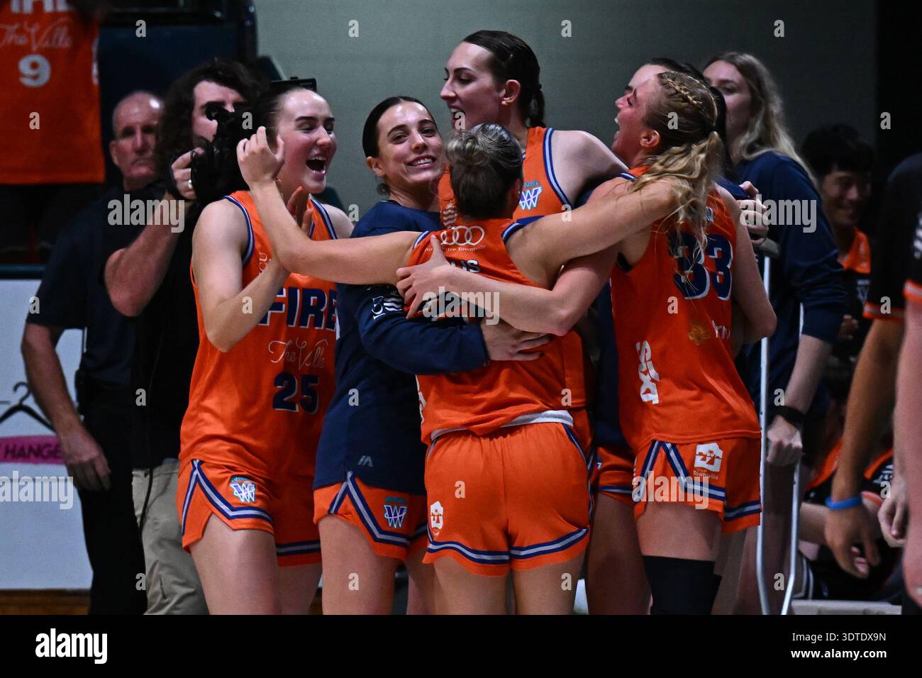 Townsville Fire celebrates after winning the WNBL Finals series match ...
